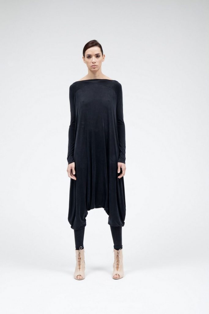 Cow Overall Black Viscose With Chain - Lemuria ® Official Store